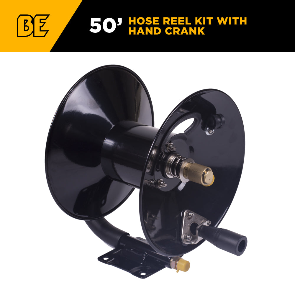 50' Hose Reel Kit with Hand Crank – BEPowerEquipment