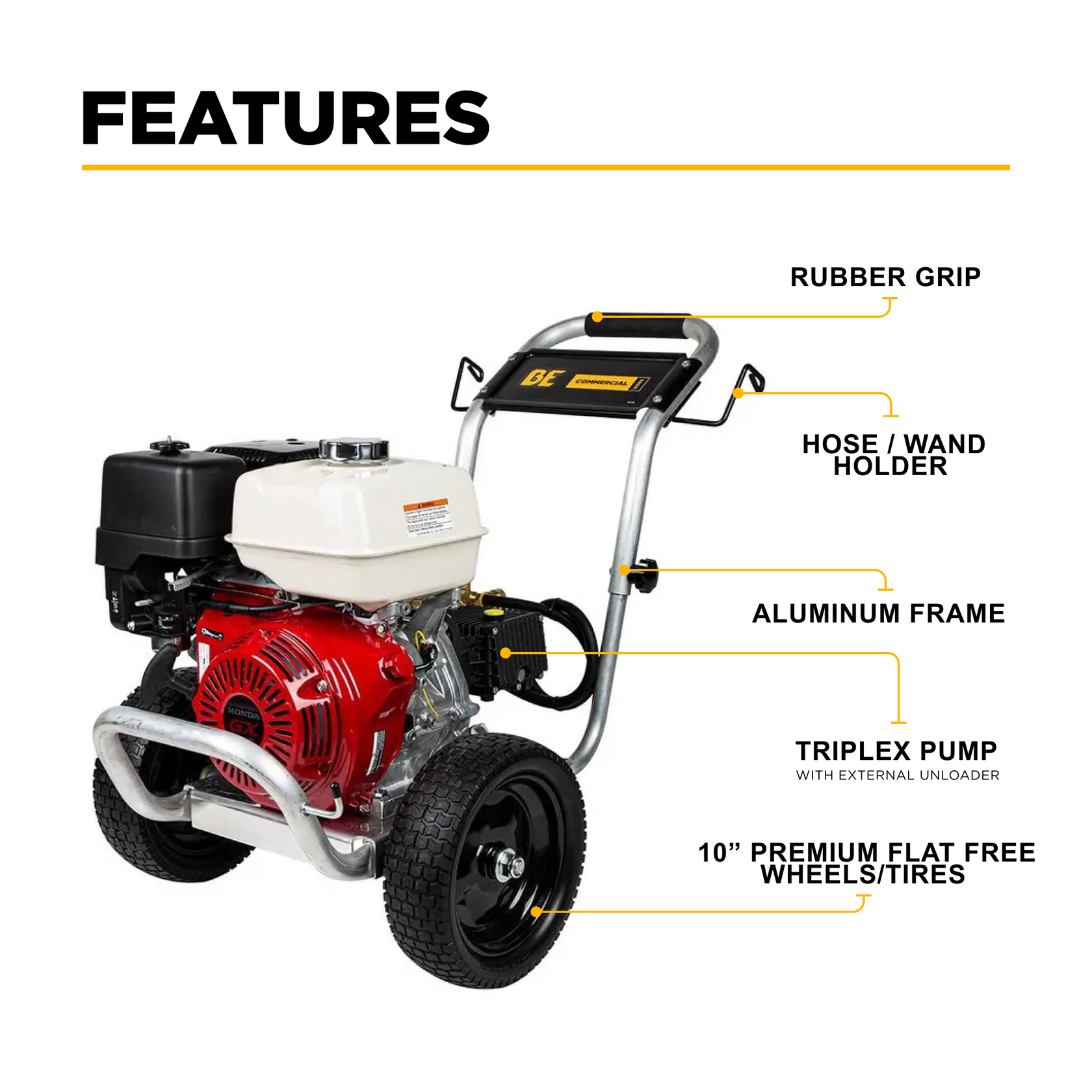 3,100 PSI 3.1 GPM Cold Water Gas Pressure Washer - B3165HAGS ...