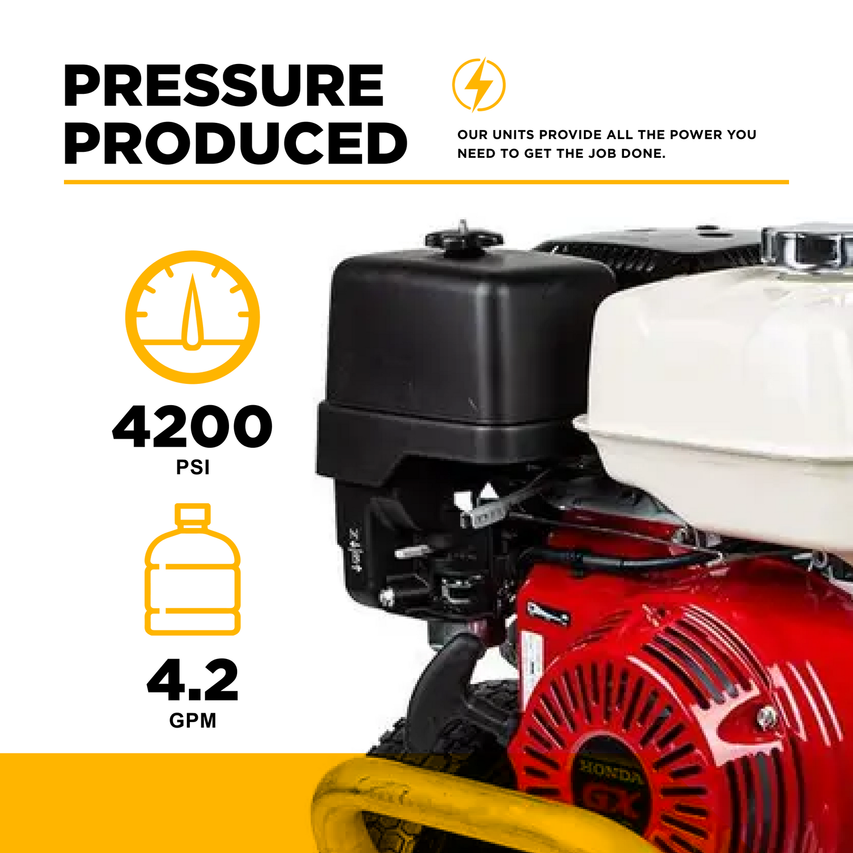 4,200 PSI 4.2 GPM Cold Water Gas Pressure Washer - B4213HAGS – BE Power ...