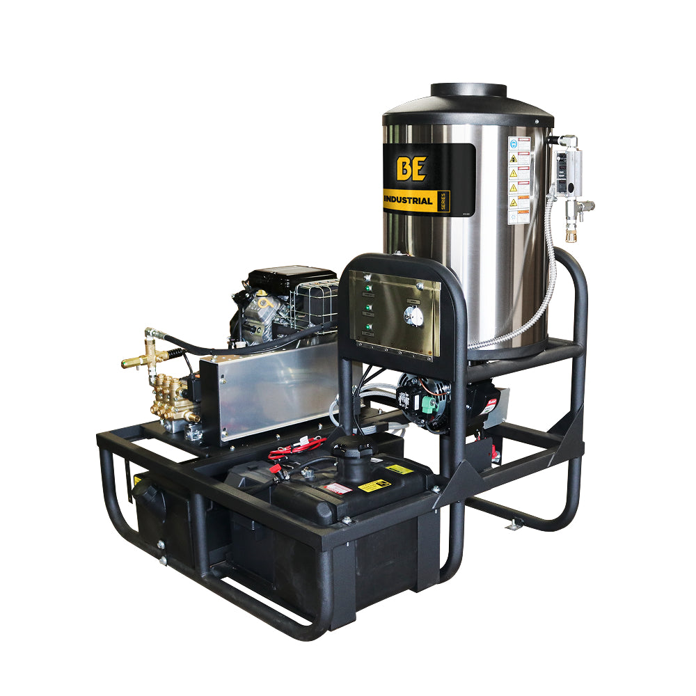 3,500 PSI 5.2 GPM Hot Water Skid Pressure Washer with General Triplex ...