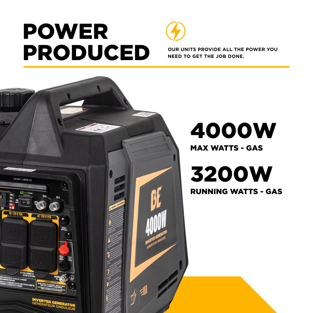 4,000 Watt Digital Inverter Generator - BE4000I – BEPowerEquipment