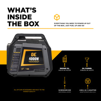4,000 Watt Digital Inverter Generator - BE4000I – BEPowerEquipment